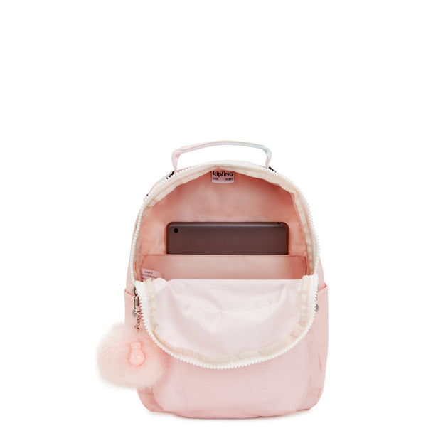 KIPLING Small Backpack (With Laptop Protection) Female Blush Metallic – Kipling Kuwait