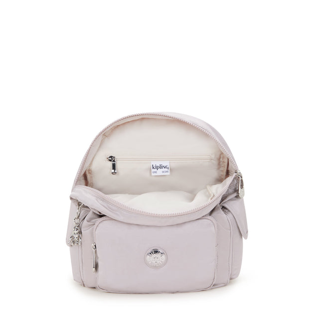 KIPLING-City Pack S-Small backpack-Gleam Silver-I2525-K6G – Kipling Kuwait