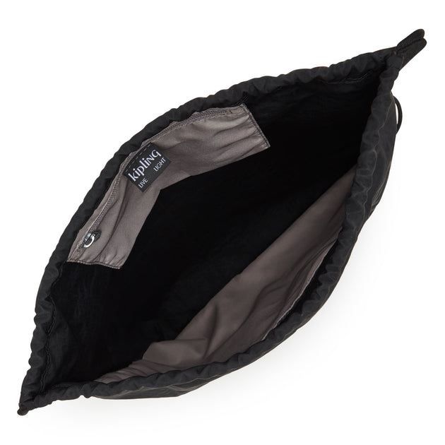 KIPLING Medium backpack (with drawstring) Unisex Black Lite Supertaboo ...