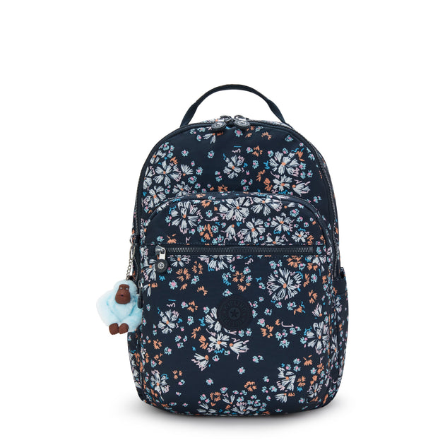 KIPLING Seoul Lap Flower Field Large backpack (with laptop compartment ...