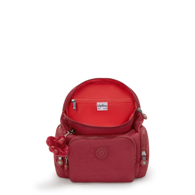 KIPLING Small backpack Female Funky Red City Zip Mini I6046-4SS ...