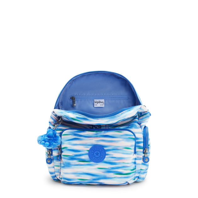KIPLING-City Zip S-Small Backpack with Adjustable Straps-Diluted Blue ...