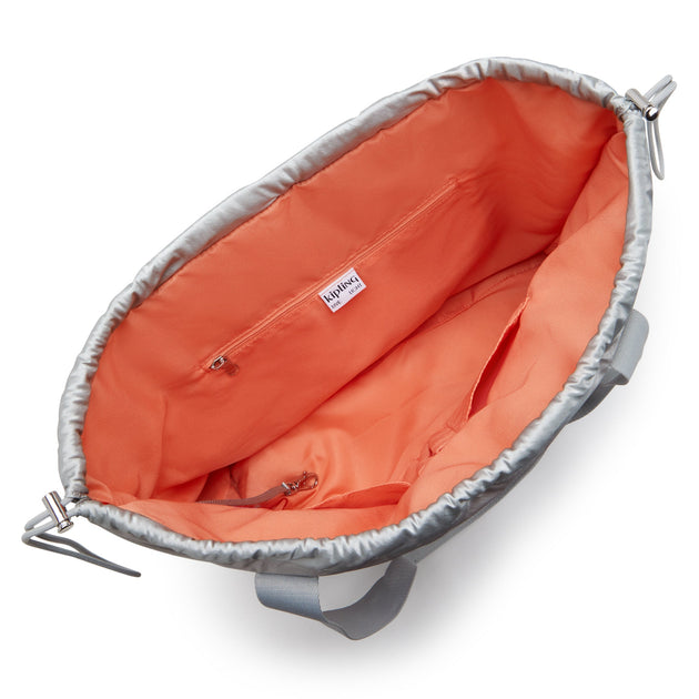 KIPLING-Elmar-Medium Drawstring Tote-Silver Glam-I7270-K2E – Kipling Kuwait